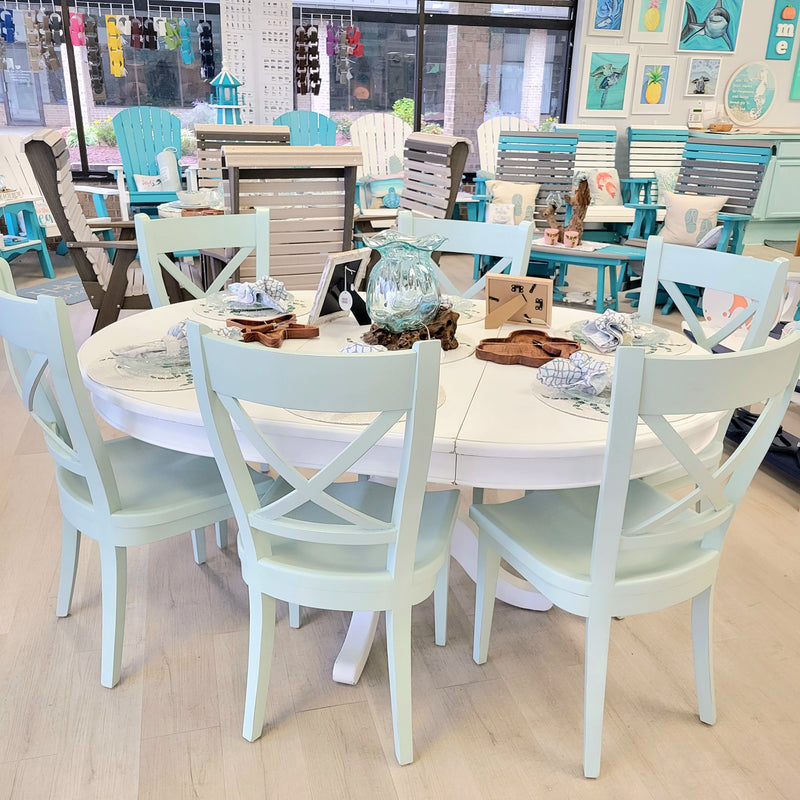 Farmhouse Round Dining Table Set – Sunshine & Sweet Pea's Coastal Décor