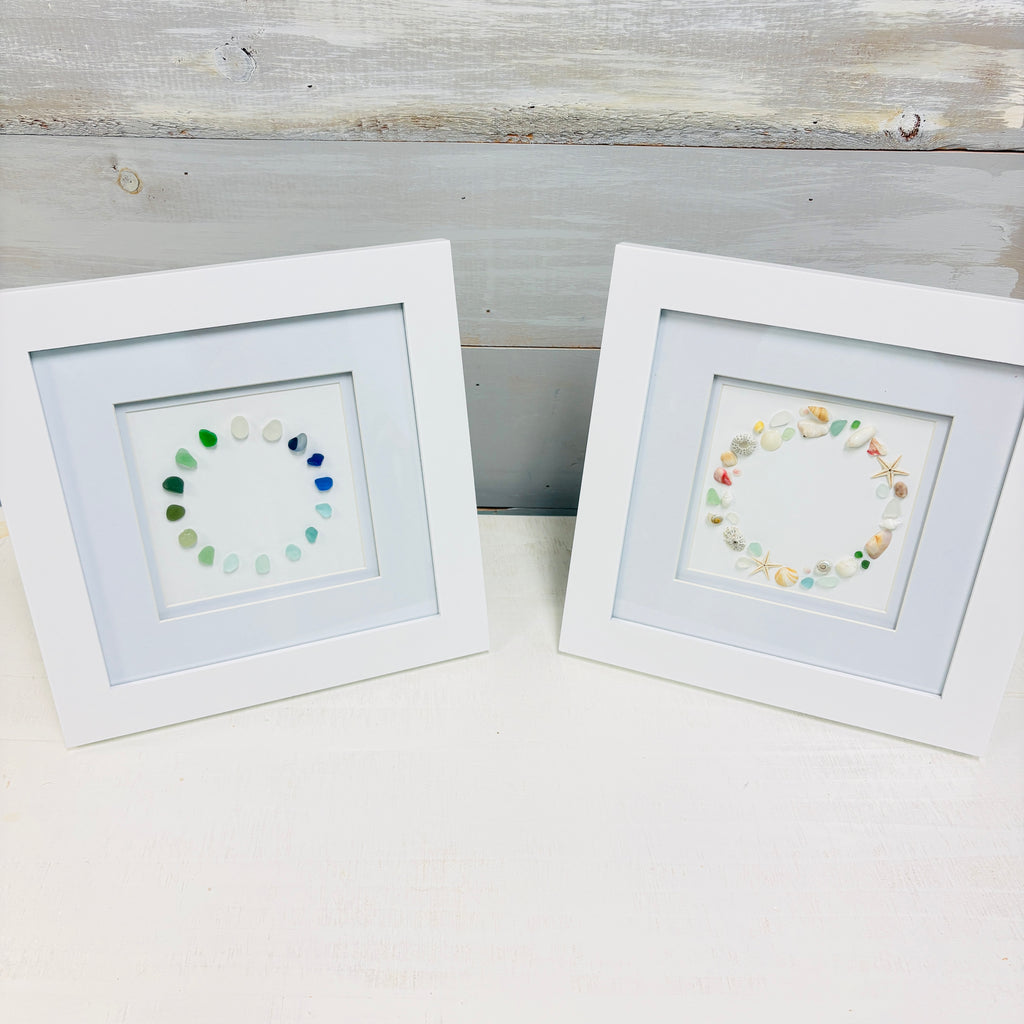 Assorted Sea Glass Shadow Box Art – Sunshine & Sweet Pea's Coastal Décor