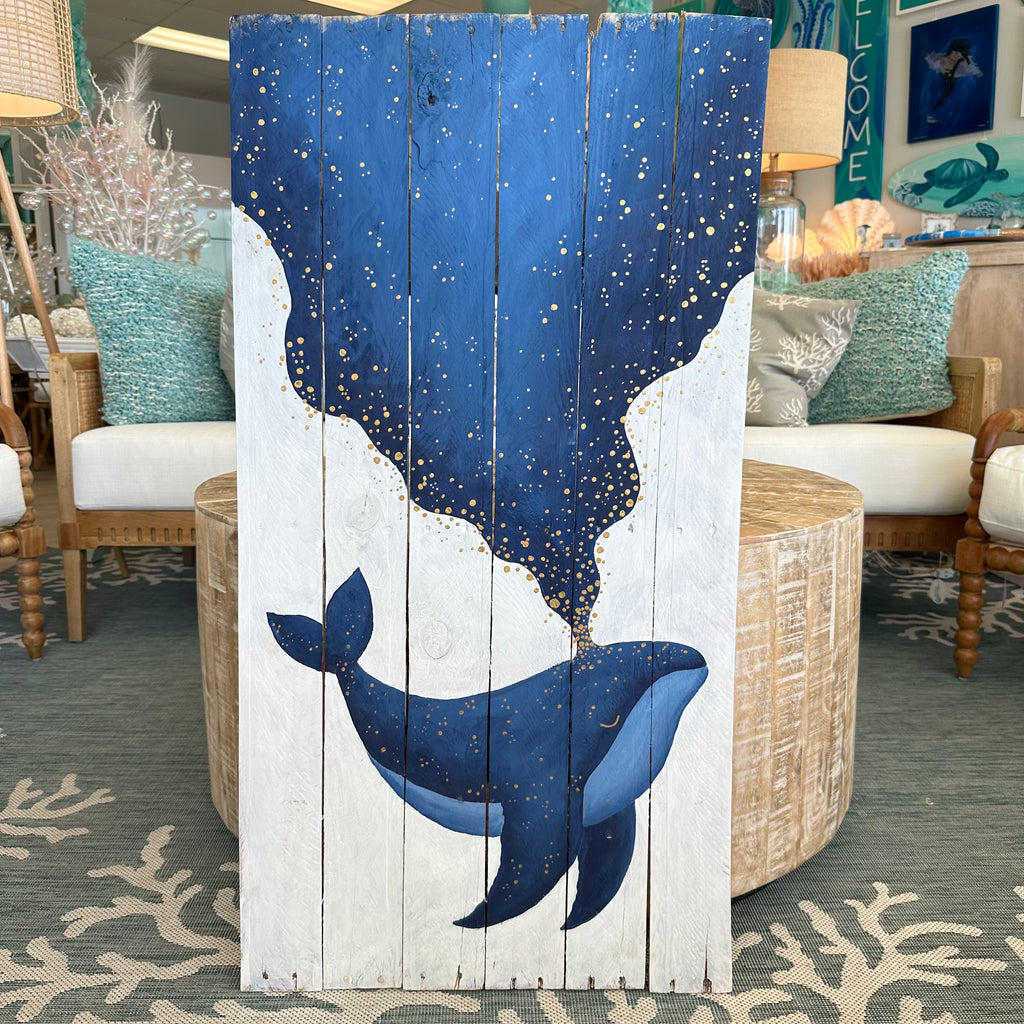 Wood Plank Whale – Sunshine & Sweet Pea's Coastal Décor
