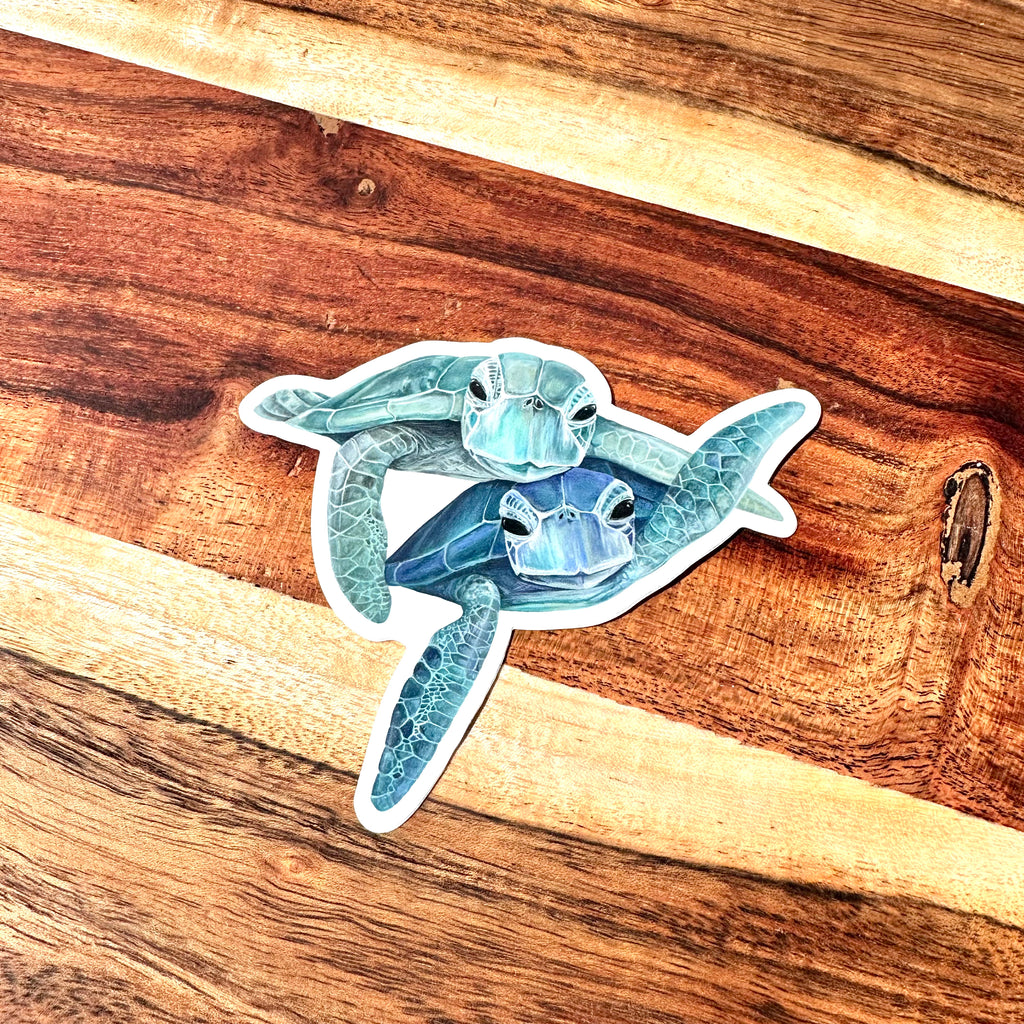 Sea Turtles Weatherproof Sticker – Sunshine & Sweet Pea's Coastal Décor