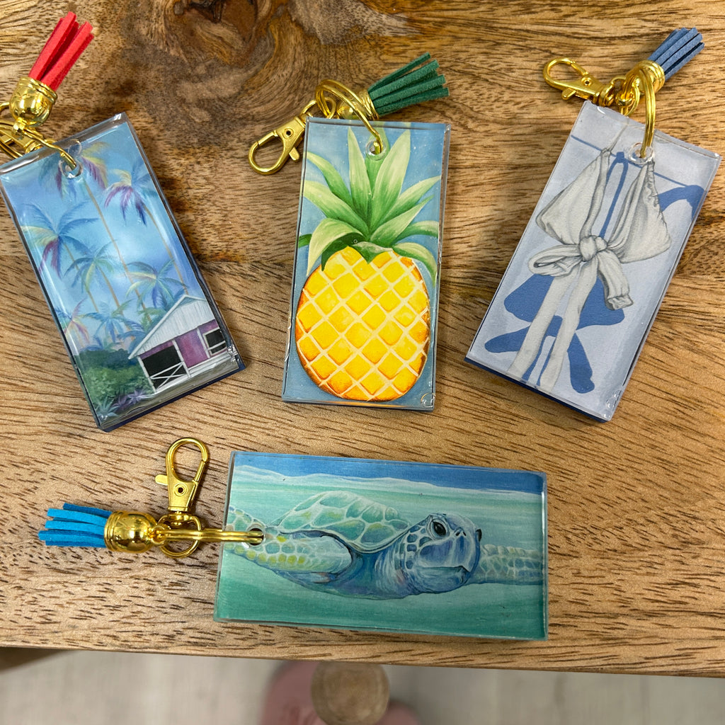 Coastal Themed Keychain from Original Artwork – Sunshine & Sweet Pea's ...